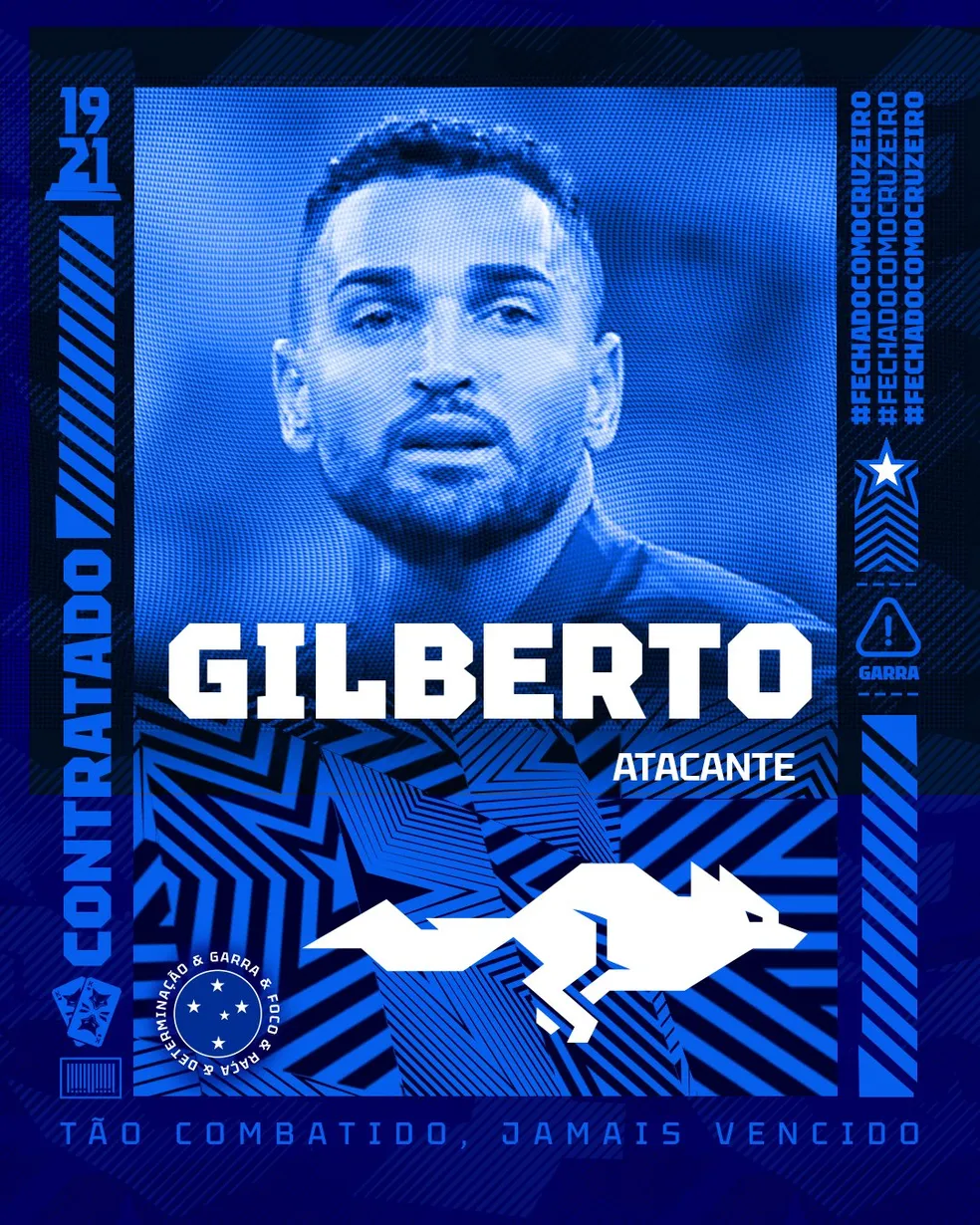 O "9" chegou. Cruzeiro anuncia Gilberto - Portal MPA